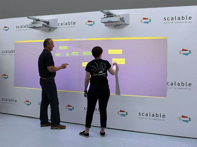 Scalable Display Technologies Introduces Huddlewall with Anoto Digital Pem Integration.